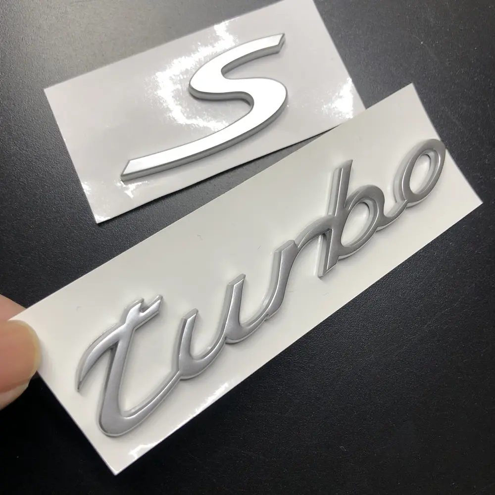 1Set-Turbo-S-GTS-4S-Electric-Modified-Decals-Emblem-Car-Auto-Rear-Lid ...