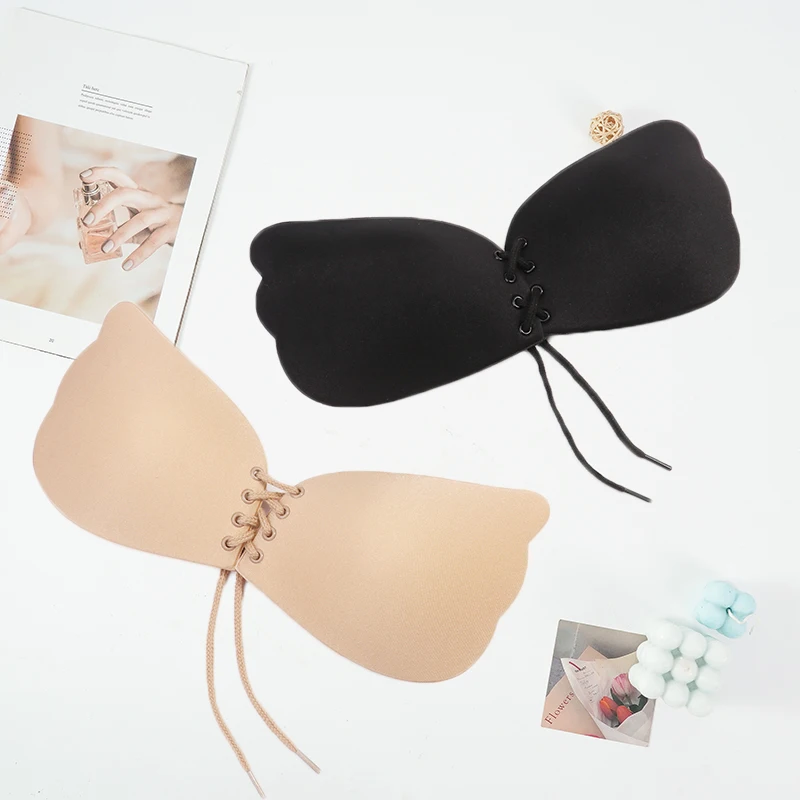 Seamless Self Adhesive Fly Bra Strapless Push Up Bra Wireless Stick On Sexy Lingerie Invisible ...