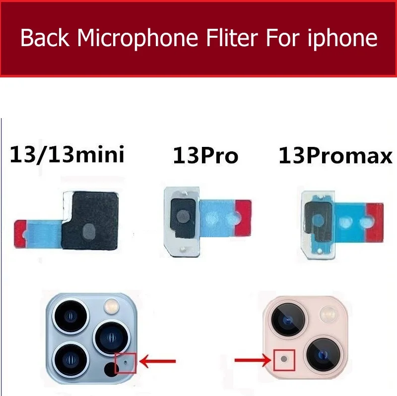 Back Microphone for iPhone 13 Mini 13 Pro Max Anti Dust Mesh Intsall ...