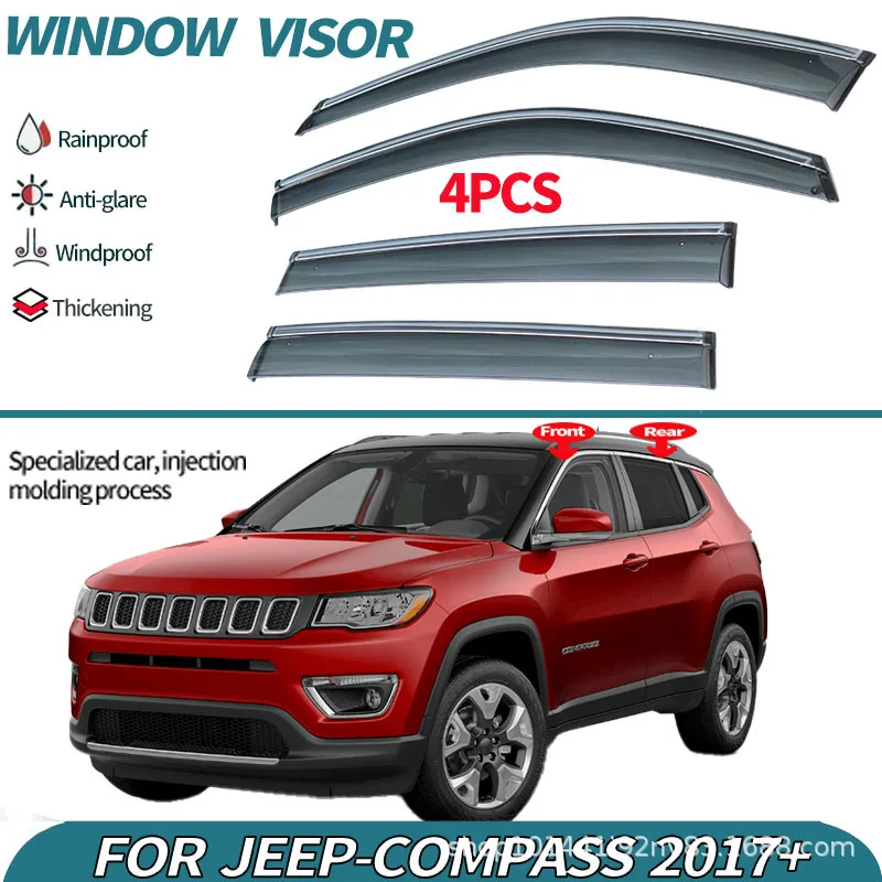 For Jeep Compass 2017 Window Deflector Window Visor Decorative ...