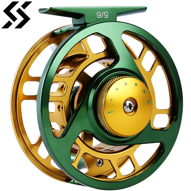 Sougayilang Fly Fishing Reels Aluminium Alloy 5/6 7/8WT Fly Reel Gear ...