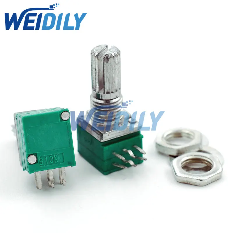 5 шт. 6pin RK097G B10K B103 10K двойной потенциометр с переключателем ...