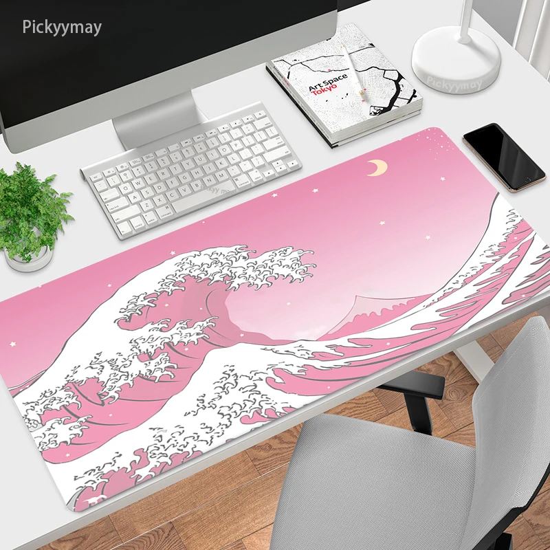 Pink Wave Off Large Gaming Mouse Pad Mousepad Computer Mouse Mat Gamer ...