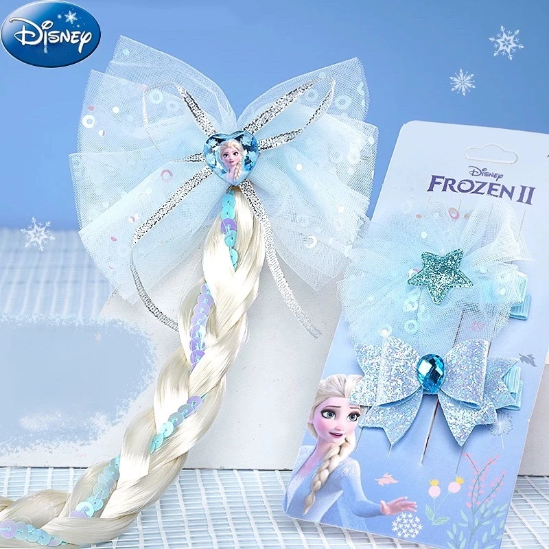 Disney-Princess-Elsa-Girls-Wig-Braid-Hairpin-Frozen-Kids-Cosplay ...