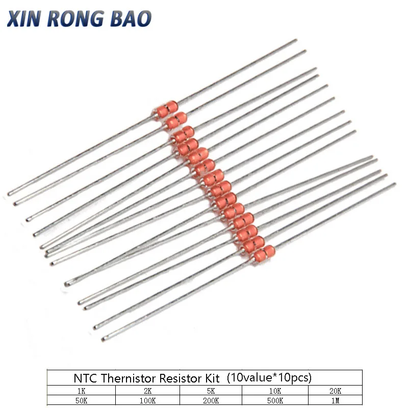 Kit de resistencia de Termistor NTC, piezas 1K, 2K, 5K, 10K, 20K, 50K ...