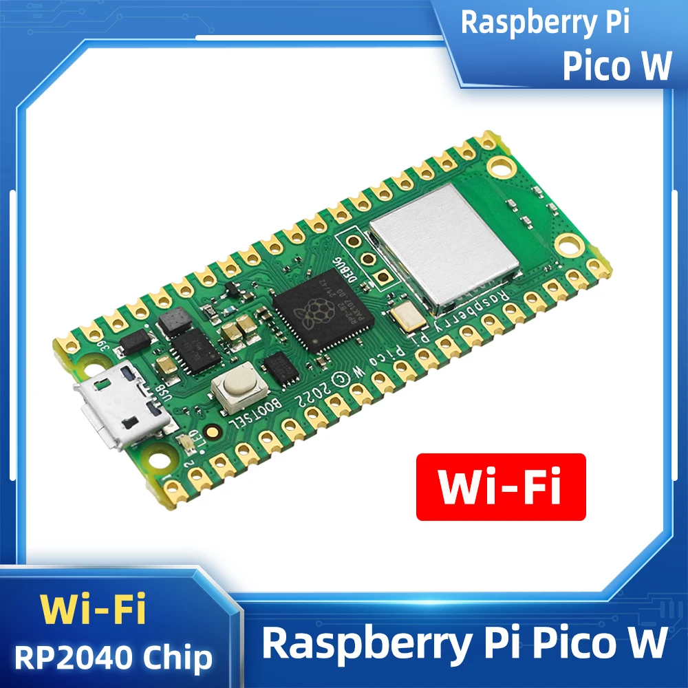 New-Raspberry-Pi-Pico-W-With-Wireless-WiFi-RP2040-Microcontroller ...