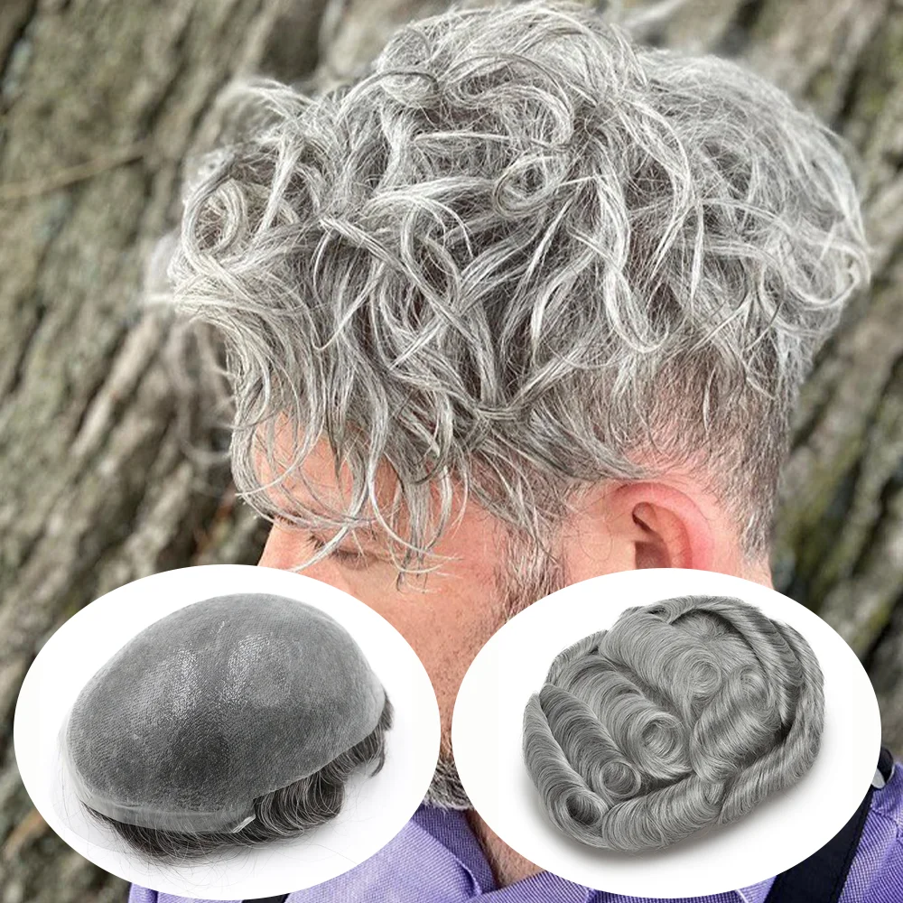 Men-Toupee-Human-Hair-Grey-0-03mm-V-Loop-Skin-PU-Human-Remy-Hair ...