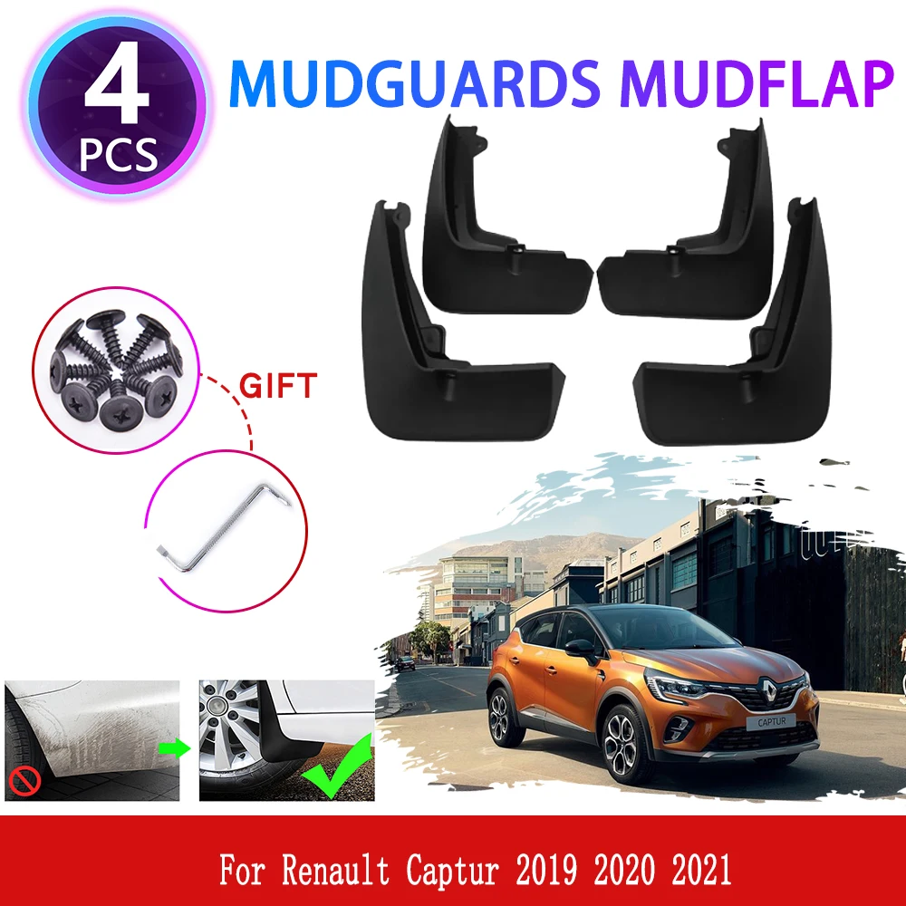 For Renault Captur 2019 2020 2021 Mudguards Mudflaps Fender Front Rear Mud Flap Splash Guards ...