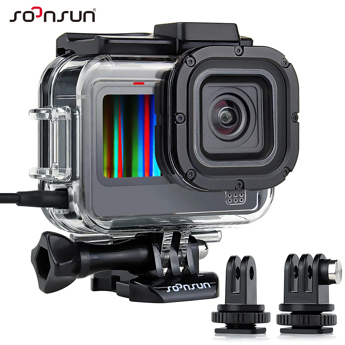 SOONSUN Side Opening Protective Case for GoPro Hero 10 9 Black Wire ...