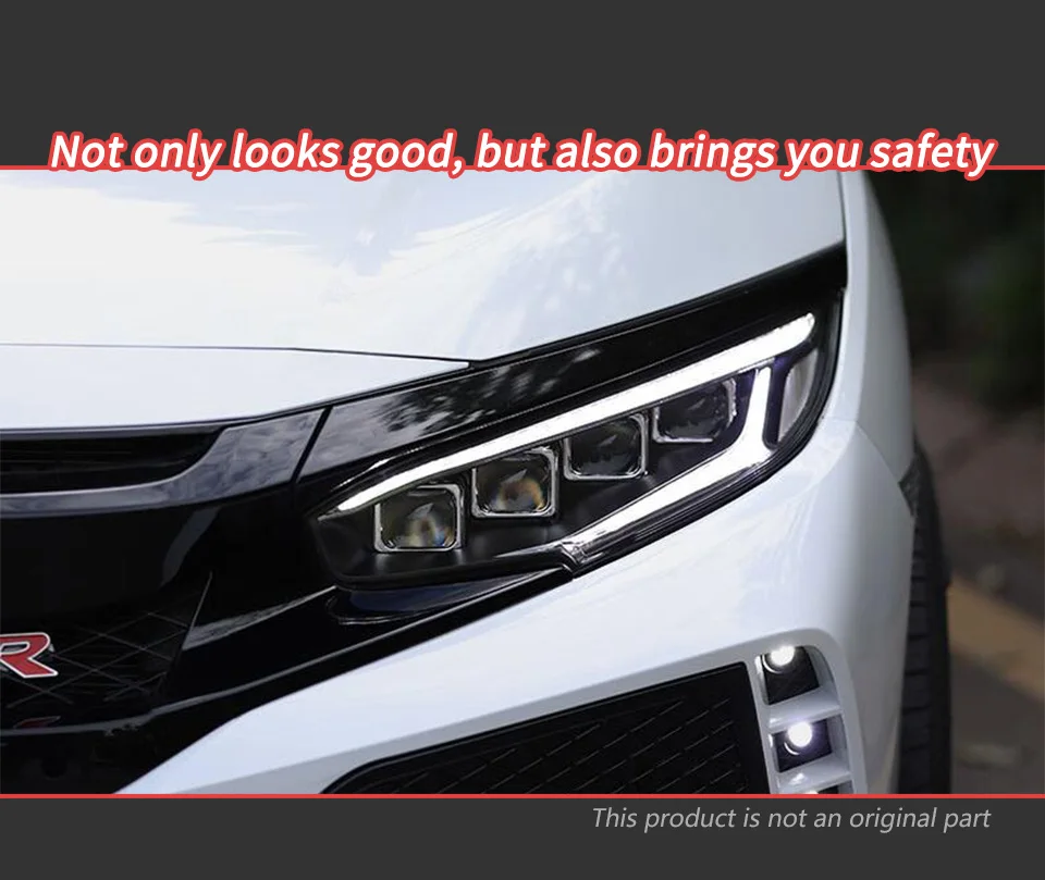 Civic X Headlights 2017-2020 New Civic Led Headlight Sedan Hatchback ...