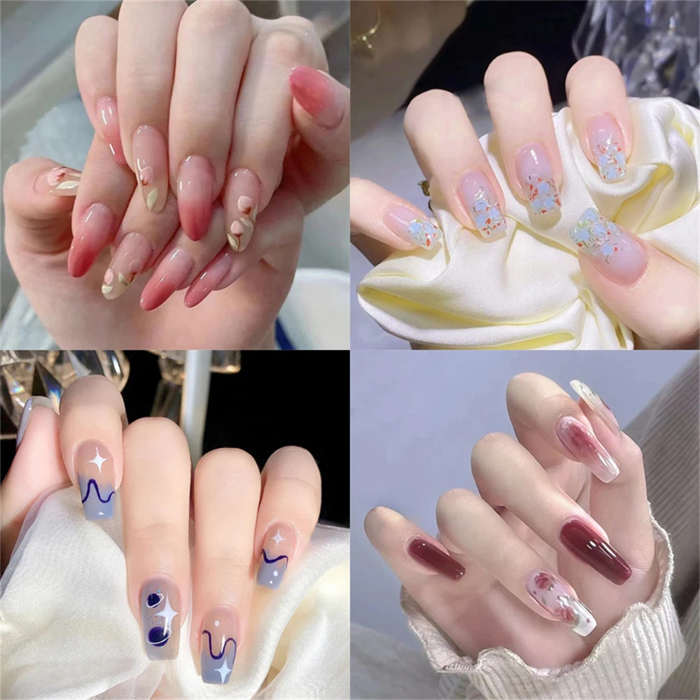 Nails-Tips-Art-Fake-Nails-Press-On-24pcs-box-Nail-Pieces-False-Nail ...