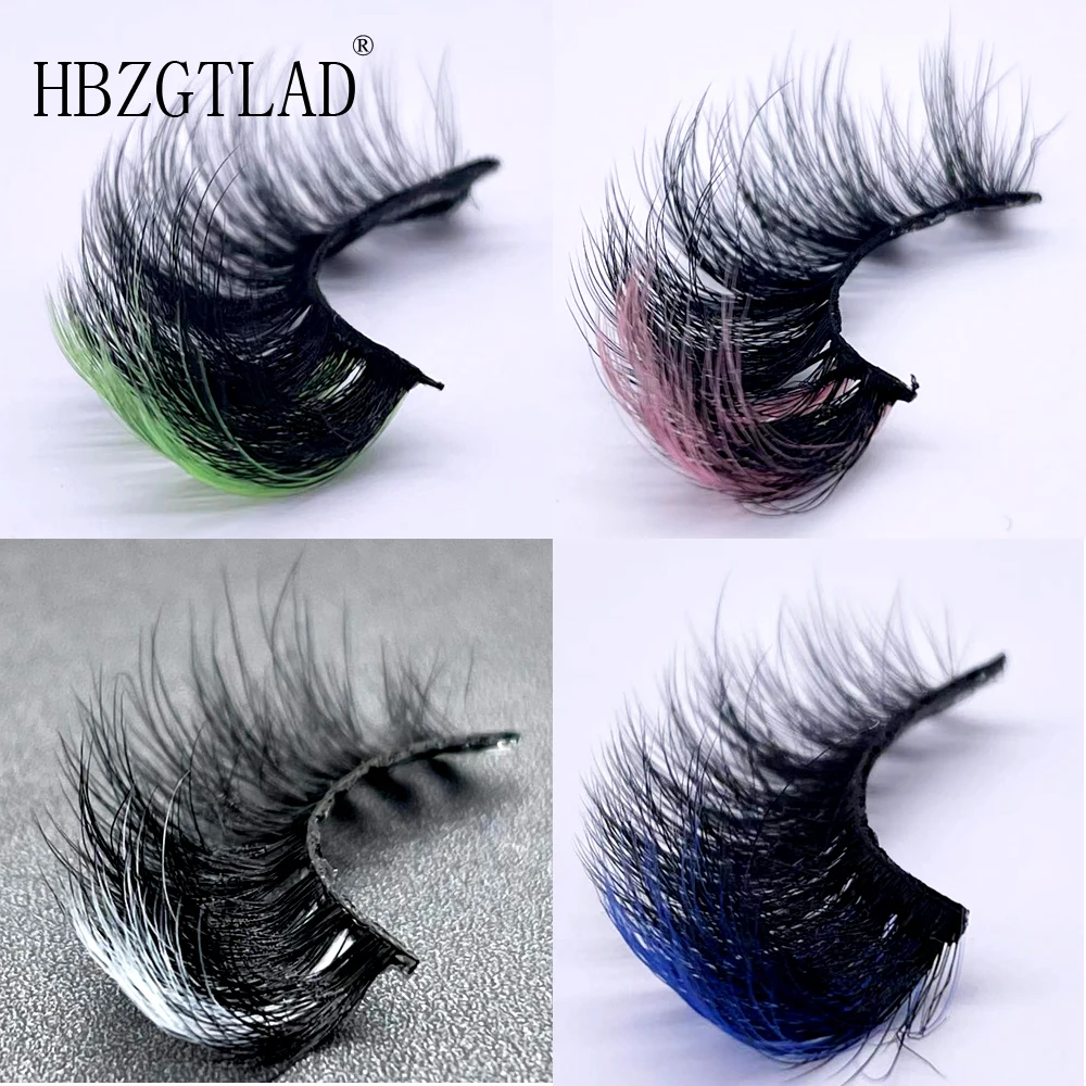New 3d Mixed Color Mink Lashes Wholesale Beauty Natural Individual ...