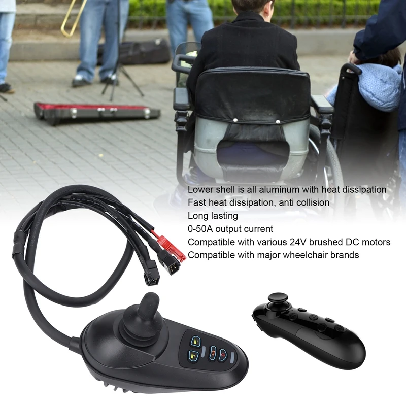 Universal-Electric-Wheelchair-Joystick-Dual-Controller-Wireless ...