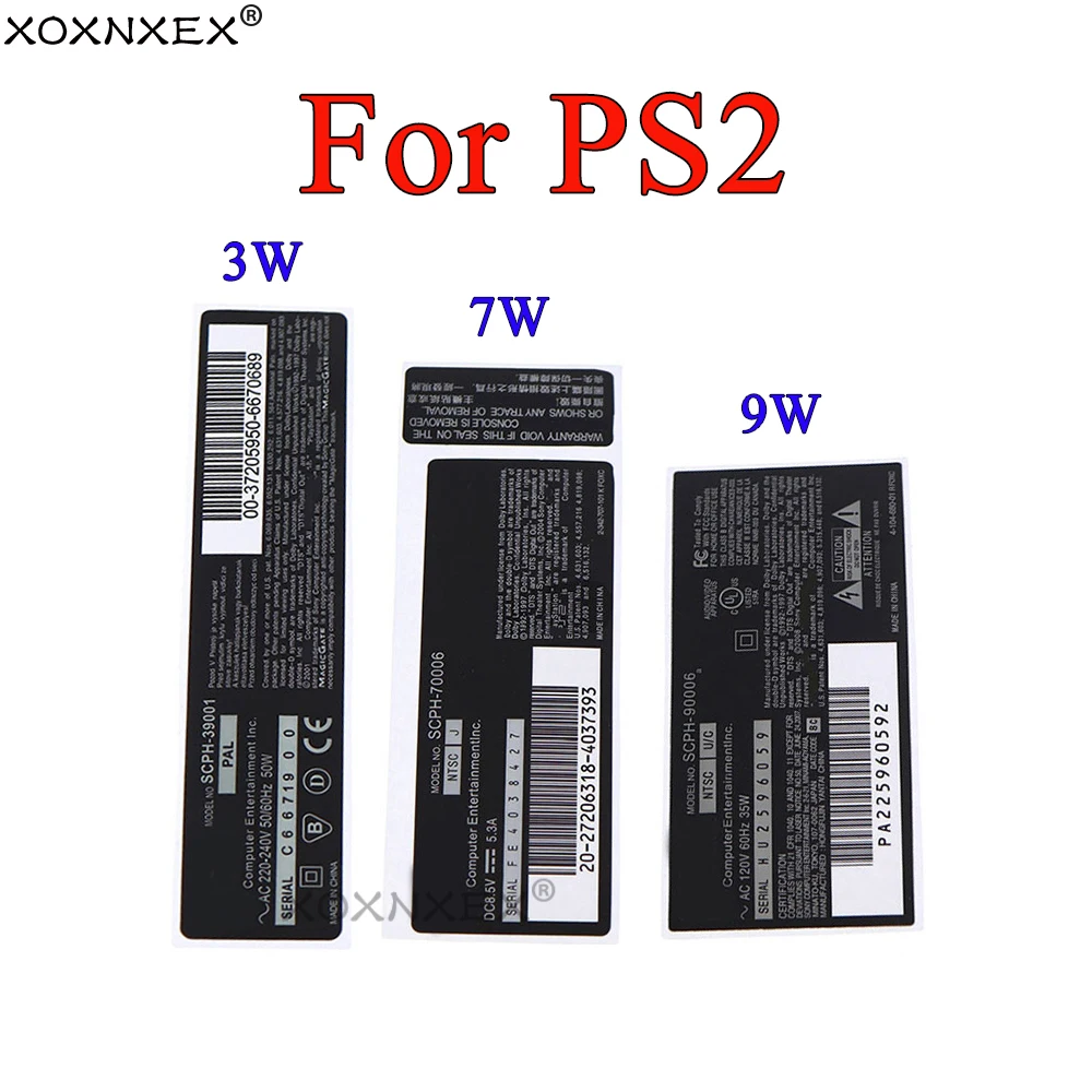 Etiqueta adhesiva de Seguridad de 1 piezas para consola PS2, 3W, 7W, 9W ...