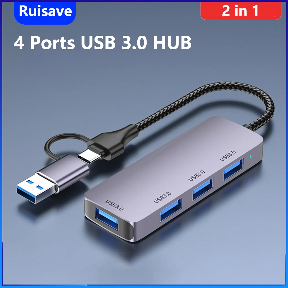 2in1-USB-3-0-HUB-5Gbps-High-Speed-USBC-Docking-Station-Extender-USB ...