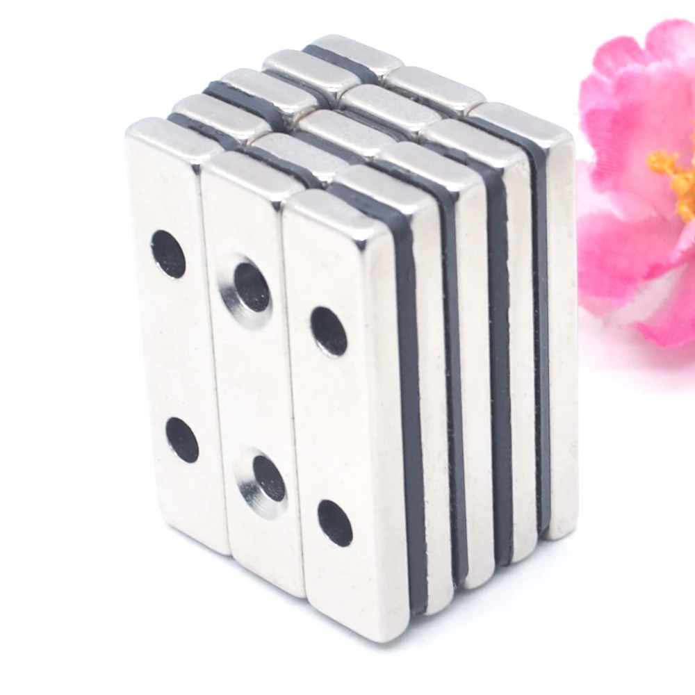 Block-Neodymium-square-Magnet-With-Hole-Super-Powerful-Magnet-Permanent ...