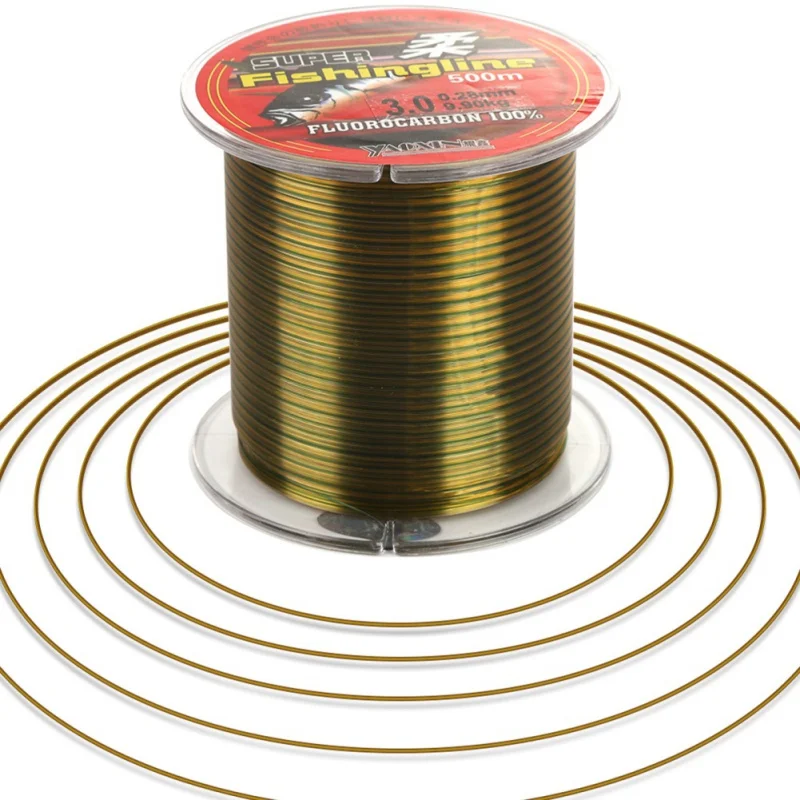 500M-Nylon-Fishing-Line-Fluorocarbon-Coated-Monofilament-Fishing-Leader ...