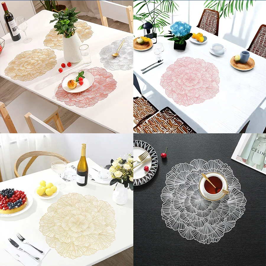 1pcs-4pcs-Placemat-for-Dining-Table-pvc-foil-stamped-hollow-placemats ...