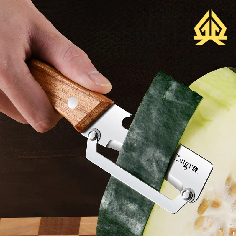 XTL-1/2pc Solid Wood Handle Peeler Fruit and Potato Peeler Kitchen ...
