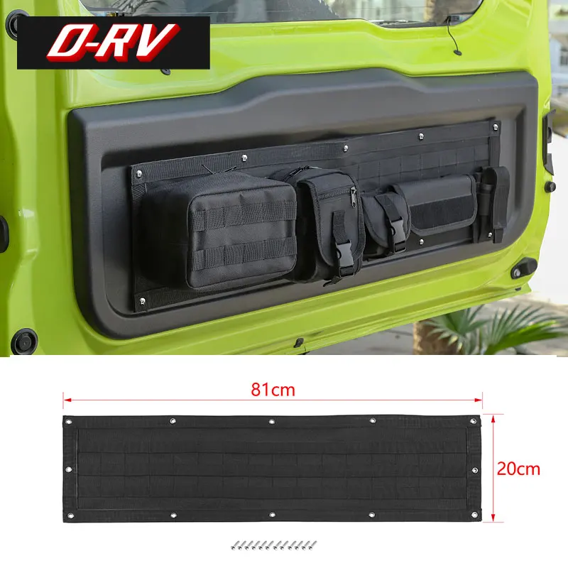 Black Tailgate Storage Bag Case Cover Tool Organizer For Suzuki Jimny ...