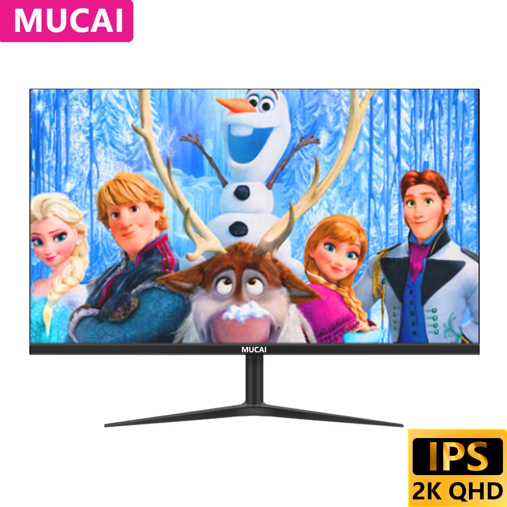 MUCAI LCD Display para jogos, tela plana, computador LED, compatível com HDMI, DP, PC desktop ...