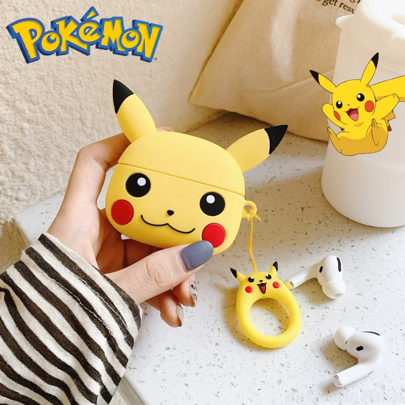 Pok-mon-Cute-3D-Pikachu-Silicone-Fones-de-ouvido-para-Apple-AirPods ...