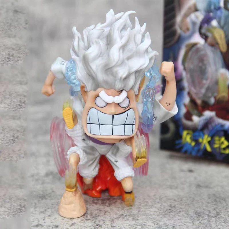 15cm Anime One Piece Gear 5 Model Sun God Nika Luffy Pinwheel Action ...