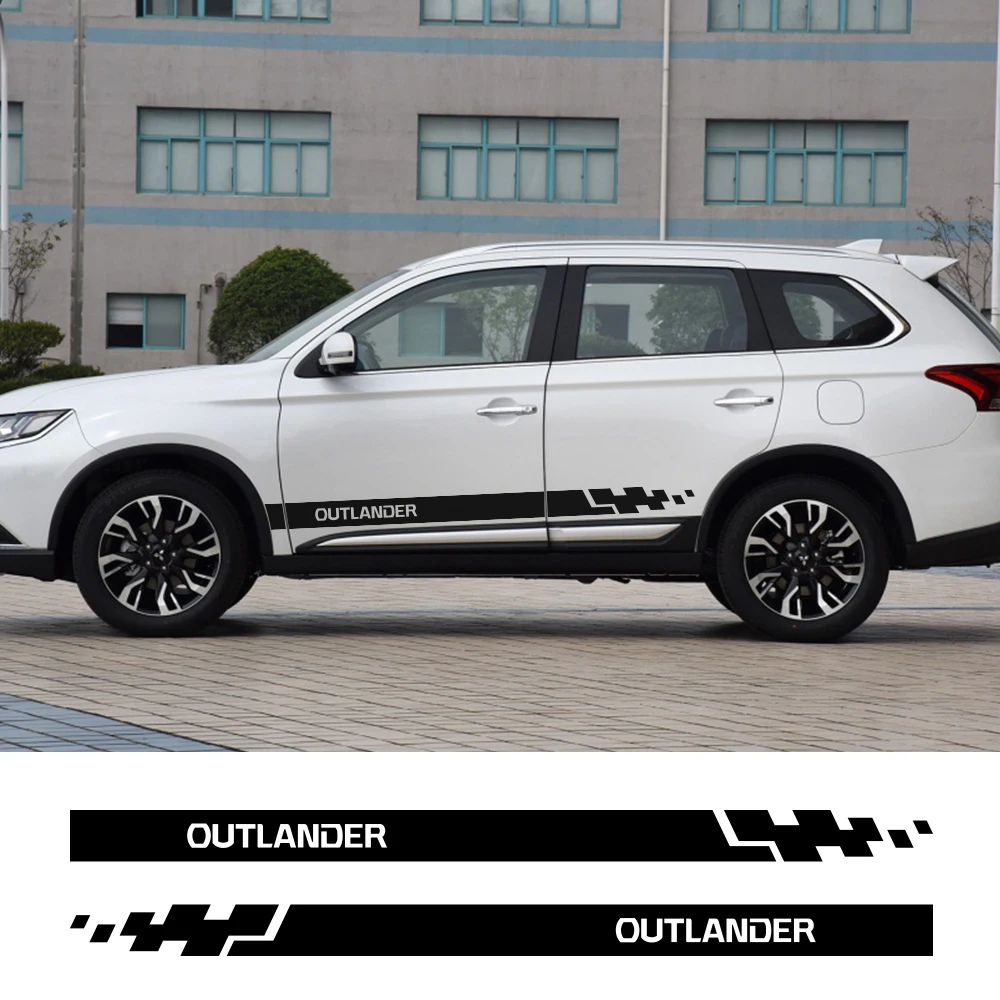 2PCS-Car-Stickers-For-Mitsubishi-Outlander-Vinyl-Film-Auto-Styling-Side ...
