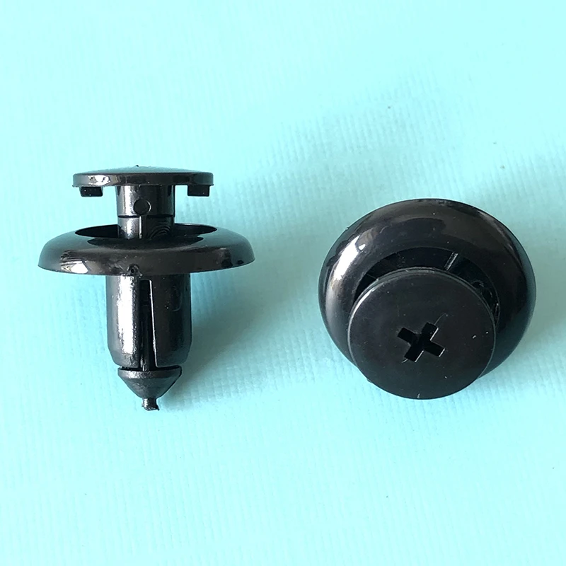 20/50Pcs Black 8mm Hole Push In Type Fastener Rivets Fender Clips for ...