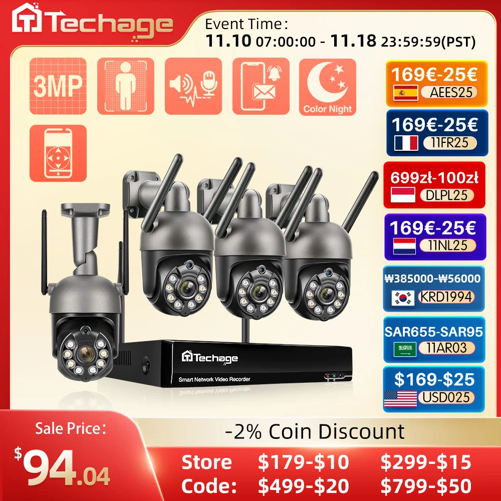 Techage-Wireless-Video-Security-Camera-System-Outdoor-udio-Bidirecional ...