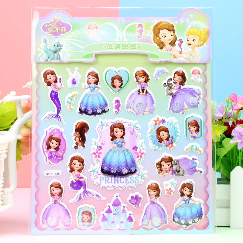 Disney-Princess-Sofia-Mermaid-Frozen-Stickers-Funny-Kids-Toys-Cute ...