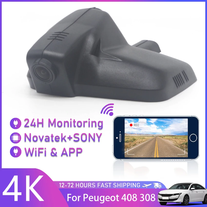 Hidden Dash Cam UHD Dashcam Car Camera Video Recorder DVR WIFI 24H ...