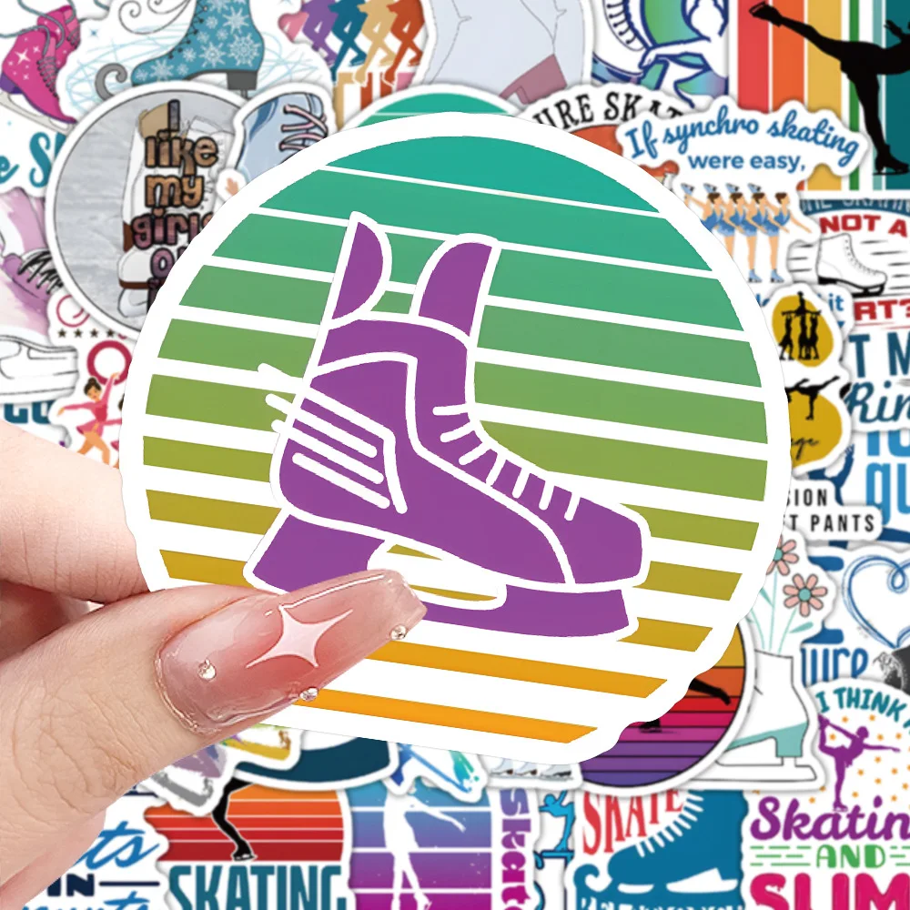 Figure Skating Cartoon Stickers: Fun, Creative & Unique Decor for Every Fan