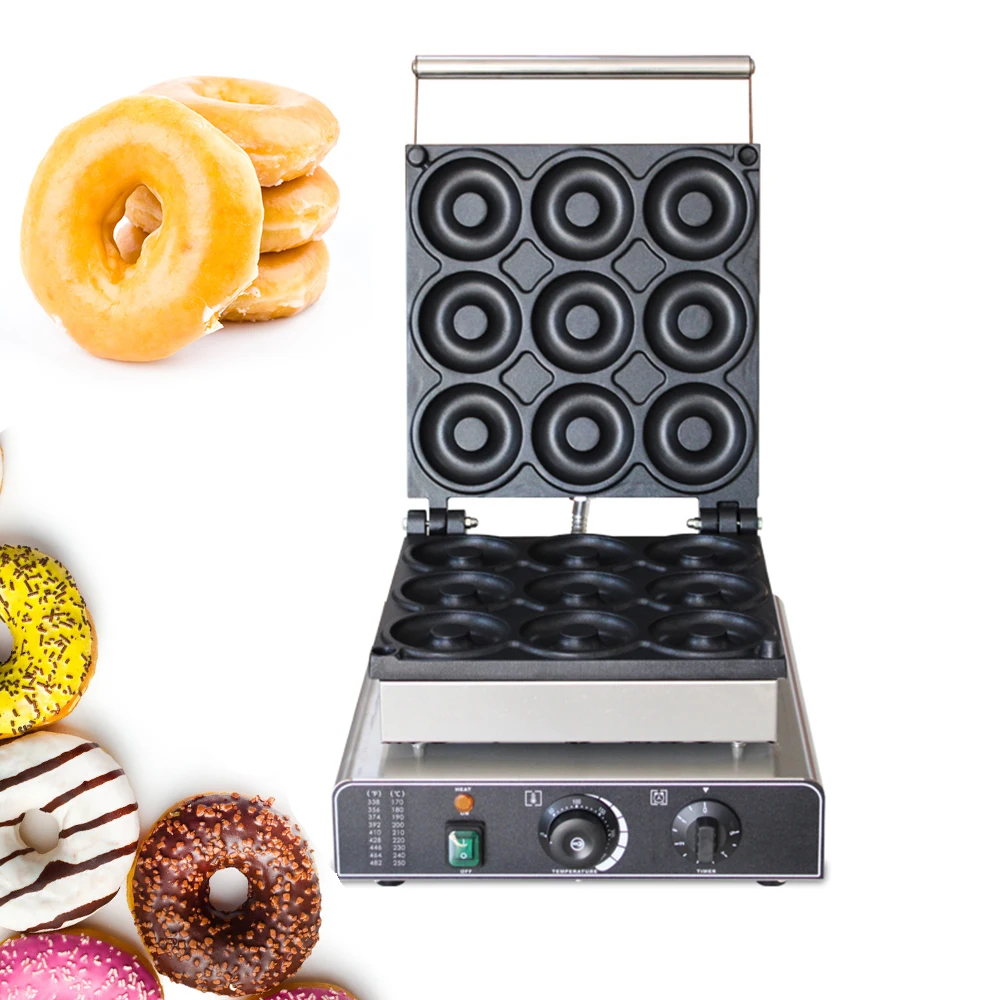 HPH2O 9 Holes Electric Donut Maker Commercial Donut Machine Stainless ...