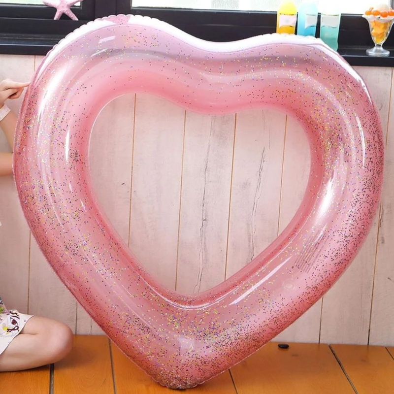 Inflatable-Swimming-Pool-Rings-Heart-Shaped-Swimming-Pool-Float ...