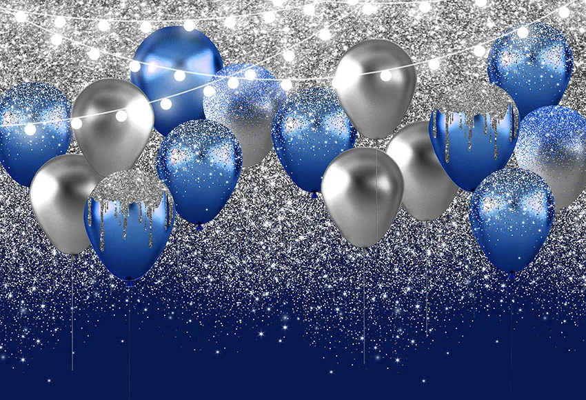 7x5FT-Silver-Blue-Happy-Happy-Birthday-Party-Custom-Outdoor-Weatherproof-Photo-Background ...
