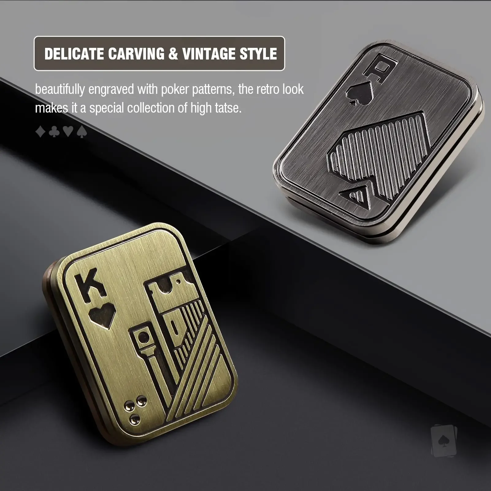 Choice No 4580 Magnetic Metal Fidget Toys Metal Poker Push Card Fidget ...