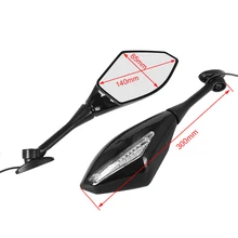 Turn Signal Integrated Mirrors Led Light For Honda Cbr600rr 2003-2017 ...
