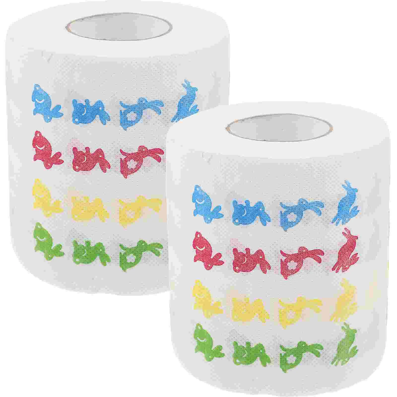 2-Rolls-Ordinary-Rabbit-Rolling-Paper-Toilet-Tissue-Wood-Pulp-Bathroom ...