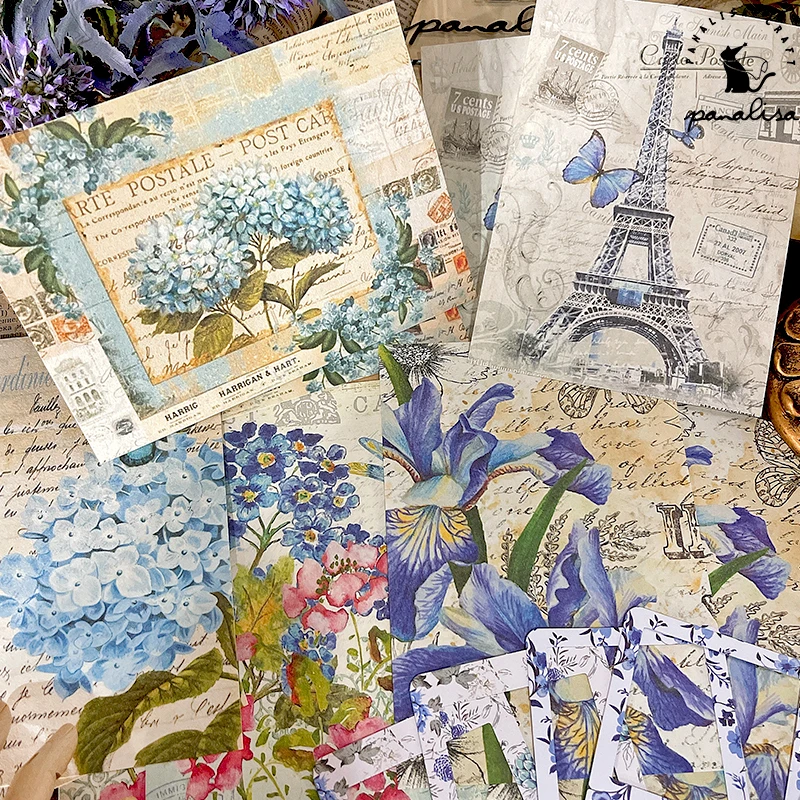 Panalisacraft-Flower-Butterfly-vintage-paper-pieces-Scrapbooking-paper ...