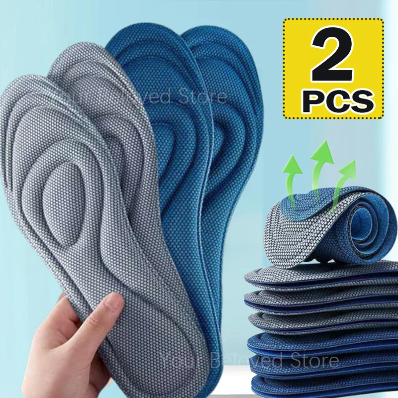 2PCS-Memory-Foam-Orthopedic-Insoles-For-Shoes-Men-Women-Nano ...