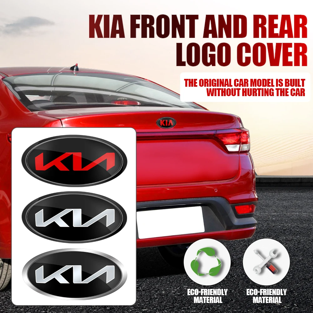 Car Front Hood Emblem Cover Rear Trunk Badge Sticker for KIA Sportage ...