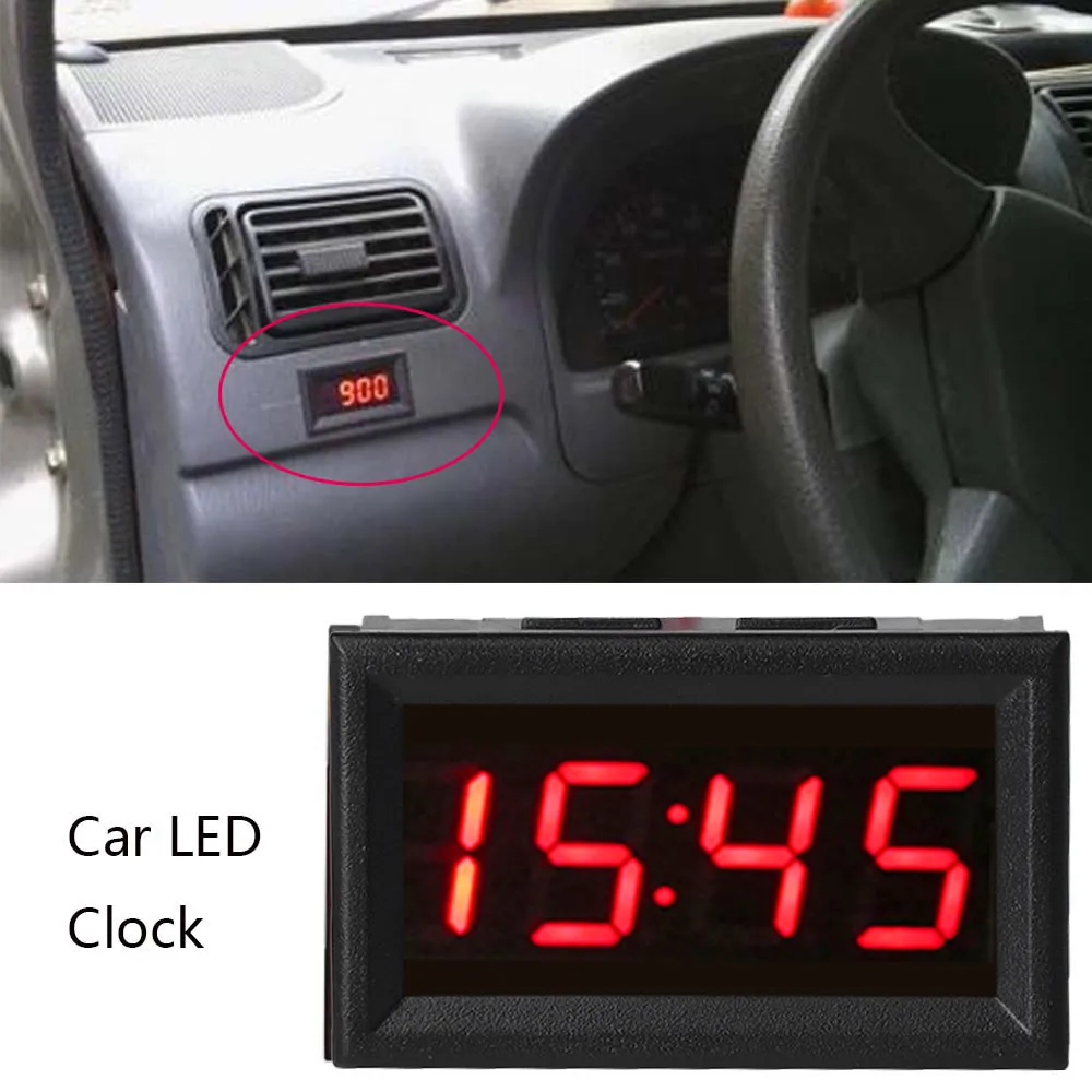 1PC-Universal-Car-Electronic-Clock-LED-Display-Digital-Clock-Motorcycle ...