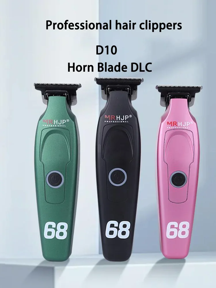D10 New HJP Professional Men s Barber Shop Hair Salon Hair Clipper Engraving Push Angle DLC Coating 0 Blade High Speed Low Noise AliExpress