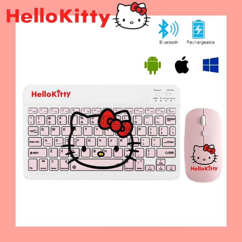 Hello Kitty Bluetooth Keyboard Wireless for Tablet IPad Android IOS ...