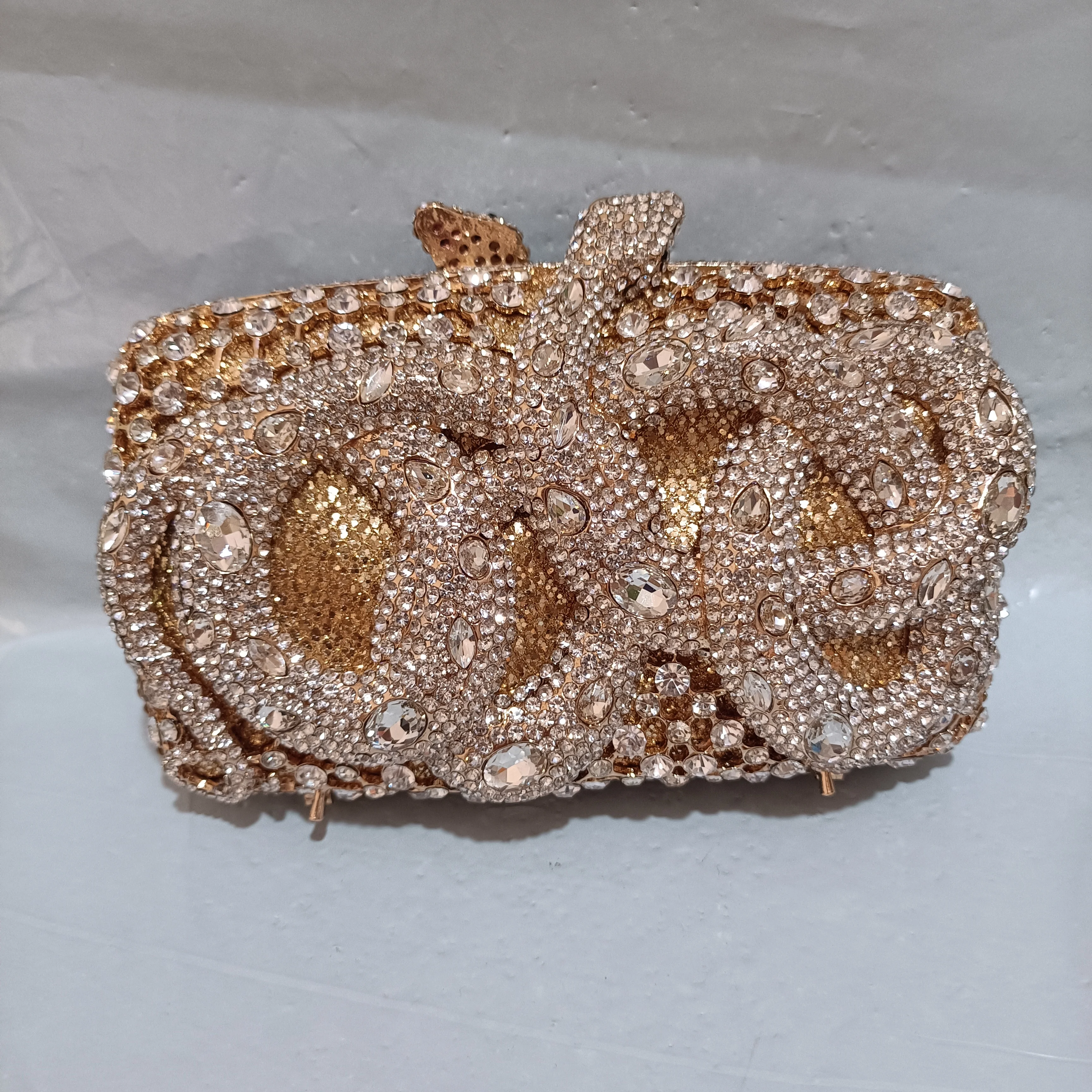 XIYUAN-Snake-Shape-Gold-Champagne-AB-Stone-Party-Handbags-Women-Wedding ...
