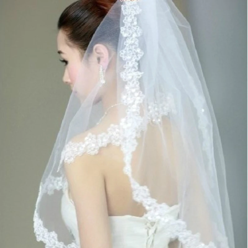 Bridal-Wedding-Veil-White-Lace-Lace-Veil-Plum-Small-Sequins-Wedding ...