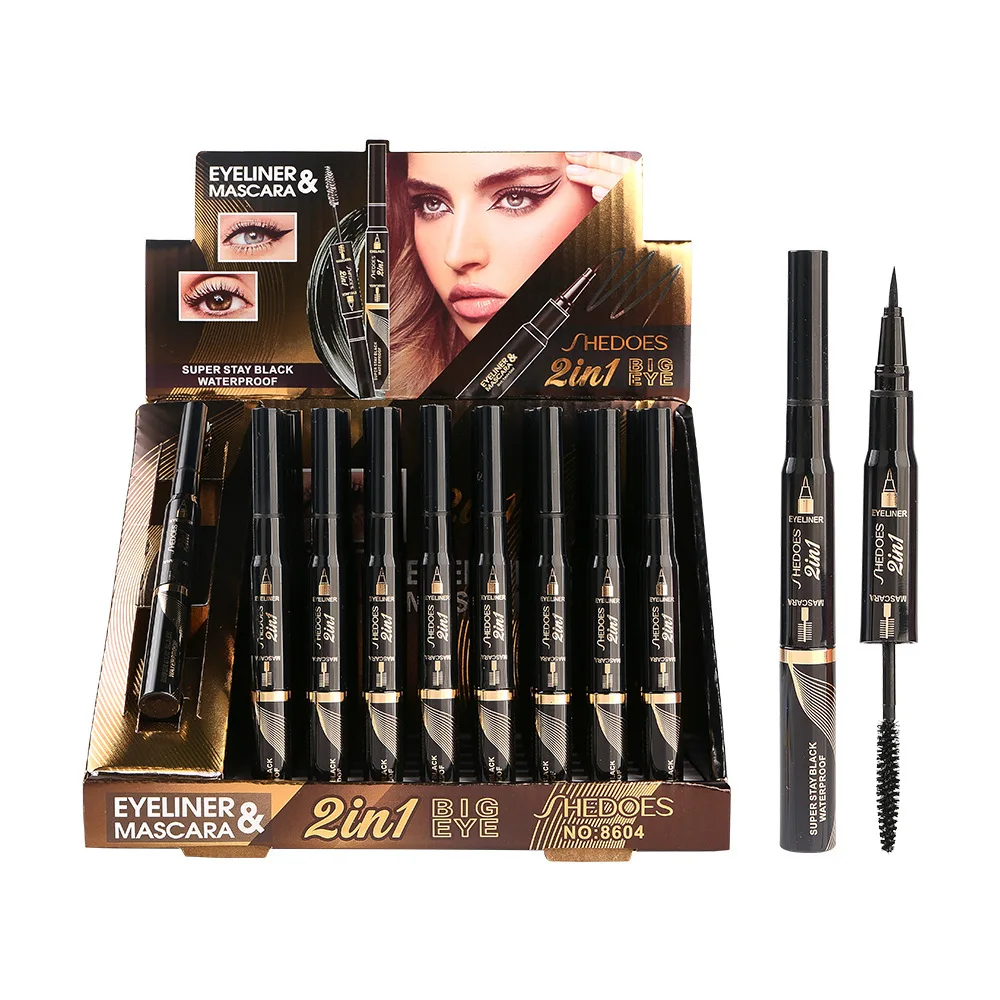 48Pcs-lot-Double-Headed-Black-Eyeliner-Mascara-Set-High-Pigmented ...
