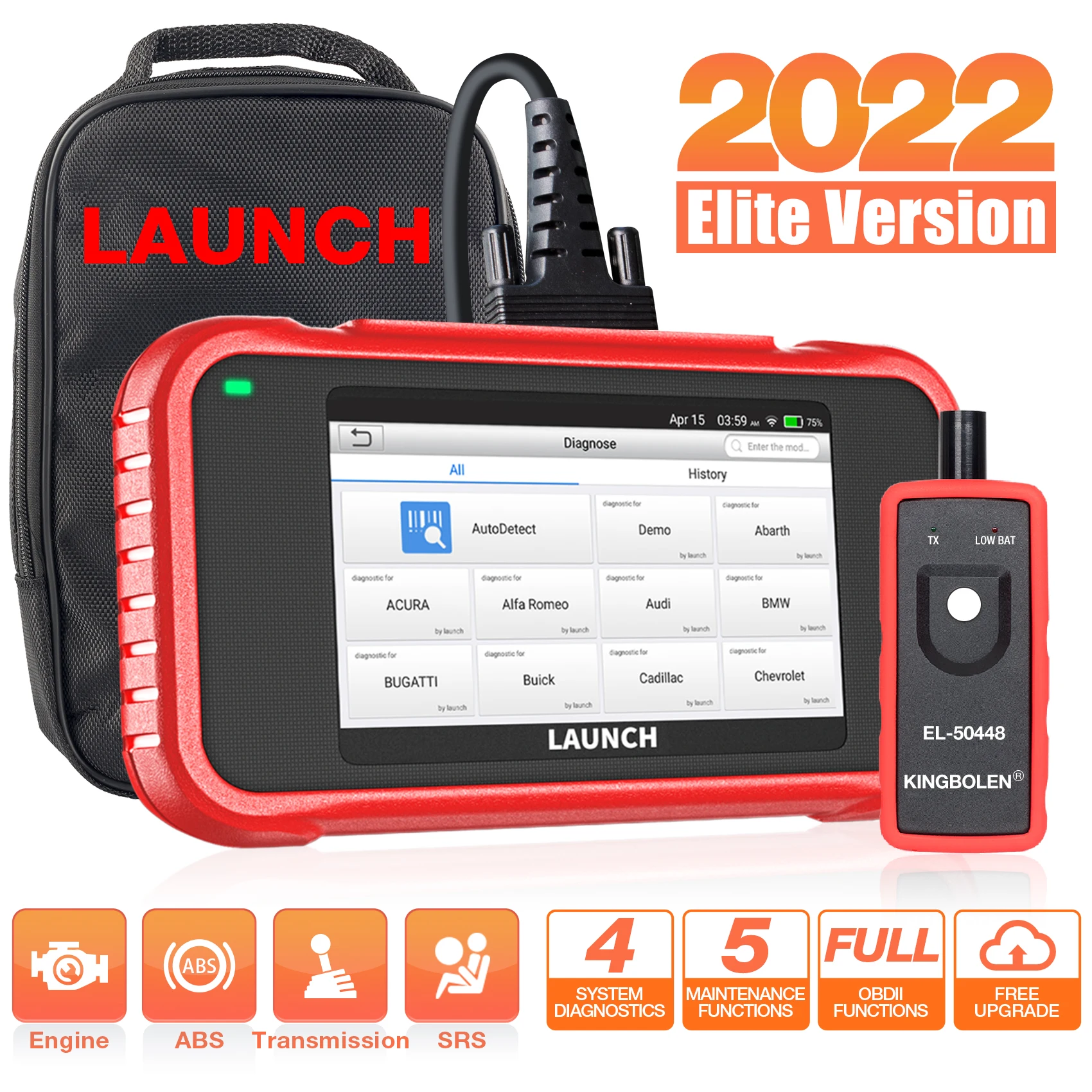 LAUNCH-X431-CRP129E-OBD2-Scanner-ENG-ABS-SRS-AT-Oil-SAS-EPB-TPMS-DPF ...