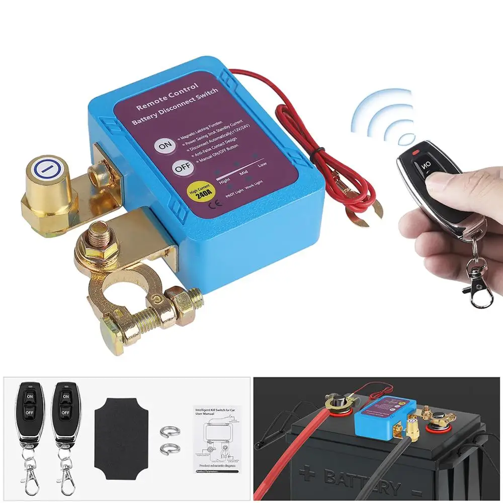 12V24V Remote Battery Disconnect Switch Auto Kill Switch Leakage ...